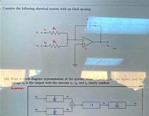 Solved Consider The Following Electrical System With An Ideal Op Amp