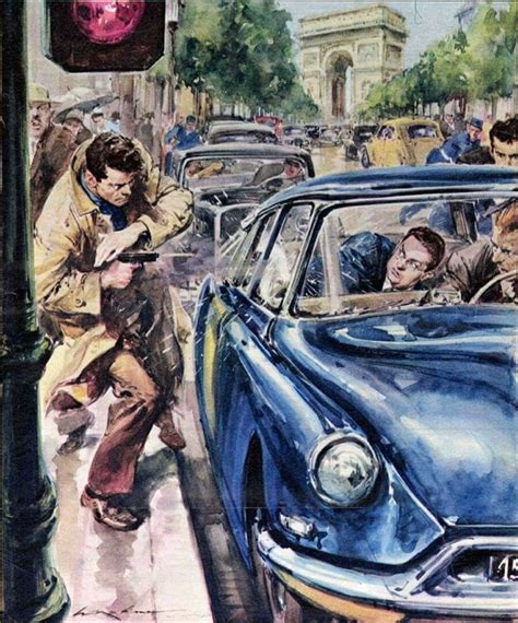 Vintage Car Parked On The Street Vintage Cop Car Art Stanley