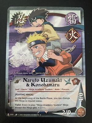 Naruto Card Ccg Tcg Bandai Naruto Uzumaki And Konohamaru Ninja 233 Ebay