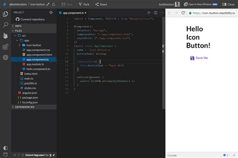 Material Button With Icon Stackblitz By Matt Vaughn
