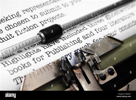 Document On Vintage Typewriter Stock Photo Alamy