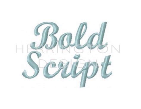 Bold Script Machine Embroidery Patterns Satin Stitch Embroidery Patterns
