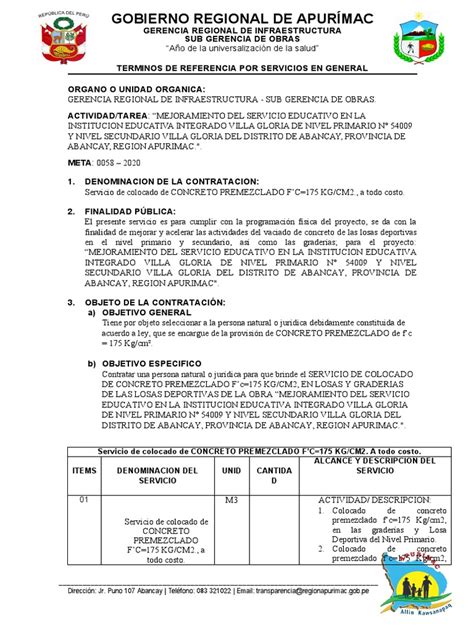 Tdr Concreto 175 Pdf Hormigón Cemento
