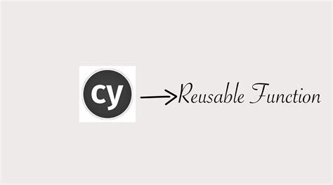 How To Write Re Usable Functions In Cypress