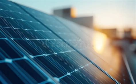 Future Building Design Concept Of Solar Cell Panel System Installed On