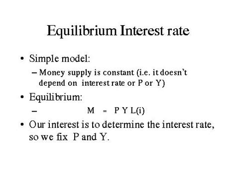 Equilibrium Interest Rate