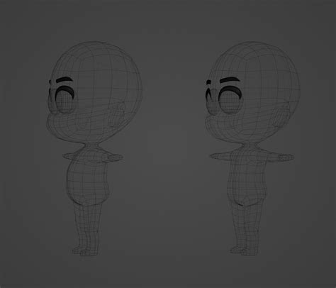 3d Model Chibi Base Model Bundle Game Ready Vr Ar Low Poly Cgtrader