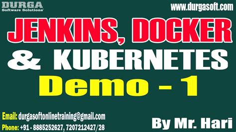 Jenkins Docker And Kubernetes Tutorials Demo 1 By Mr Hari On 12