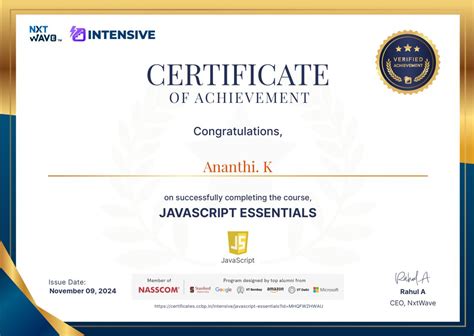 Ananthi K On Linkedin Nxtwave Dynamicweb Consistent Coding