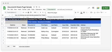 GitHub GoogleCloudPlatform Documentai Sheets Plugin