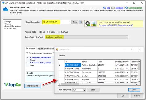 Connect To Onedrive With Ssis Api Connectors Zappysys Community