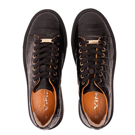 The Dublin Black Leather Men Sneaker Vinci Leather Shoes