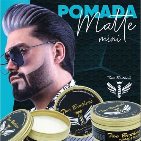 Kit 3 Pomada Matte Premium 80g Para Modelar E Fixar Cabelo E Barba Two