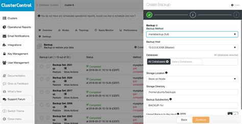 Mariadb Backup And Postgresql In The Cloud Clustercontrol Release 161