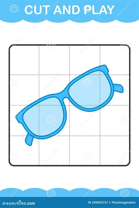 Cut And Play With Glasses Stock Vector Illustration Of Cutout 249653157