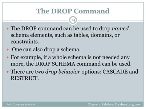 Relational Database Language Ppt