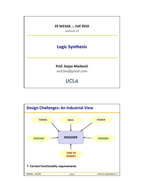 Lec 13 Logic Synthesis Pdf Hardware Description Language Logic