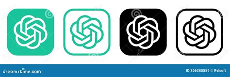 Openai Chatgpt Logo Icon With Light Effect Cartoon Vector