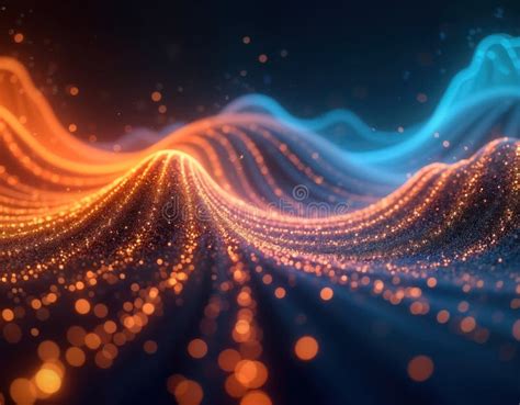 Dynamic Abstract Design With Swirling Spiral Sound Waves Colorful Glowing Lines Particles