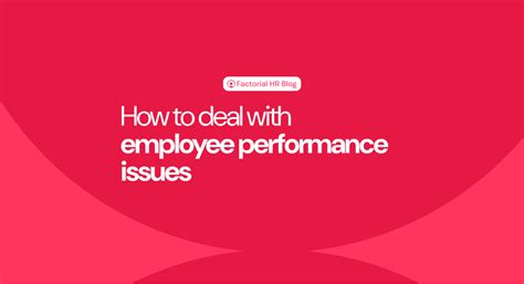 Dealing With Employee Performance Issues Effectively