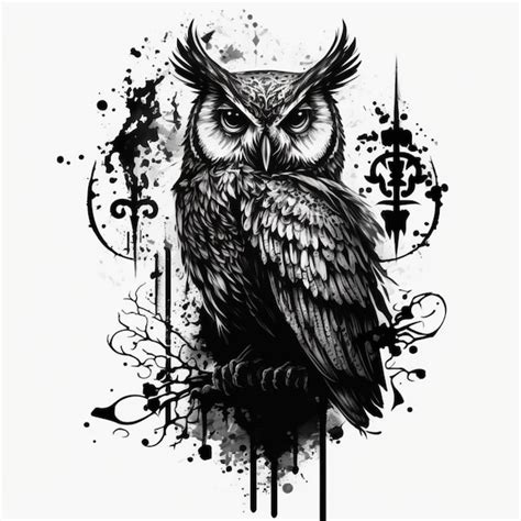 Premium Photo Owl For Tattoo