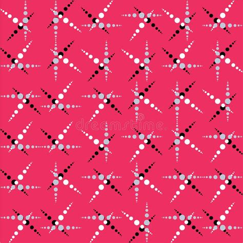 Geometric Truchet Pattern Background With Different Sized White Circles Stock Vector