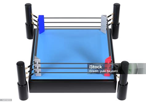 프로 레슬링 권투 및 무술 링의 3d 그림입니다 3d 렌더링 0명에 대한 스톡 사진 및 기타 이미지 0명 3차원 형태 Martial Arts Event Istock