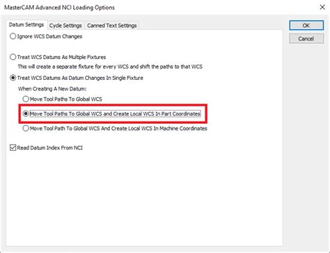 Multiple Work Offsets From Mastercam