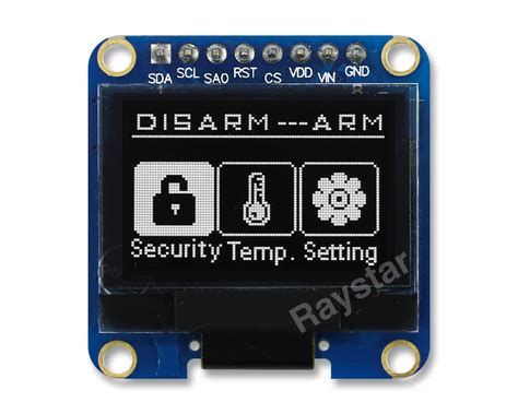 Ssd1327 Oled 11 Inch 96x64 Module With Spi Interface Raystar