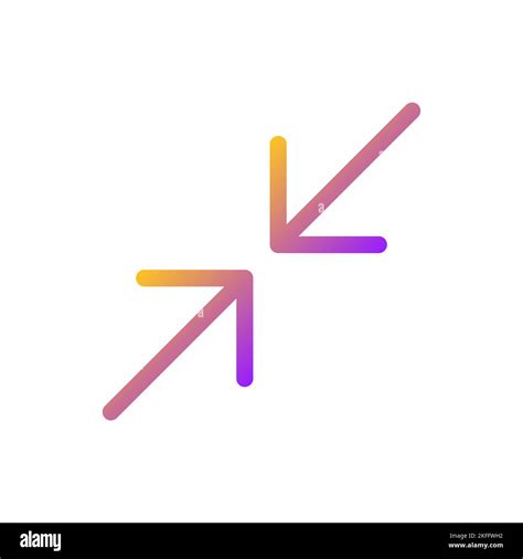 Screen Minimizing Pixel Perfect Gradient Linear Ui Icon Stock Vector
