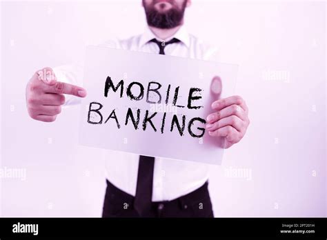 Text Caption Presenting Mobile Banking Business Showcase To Create Financial Transactions With