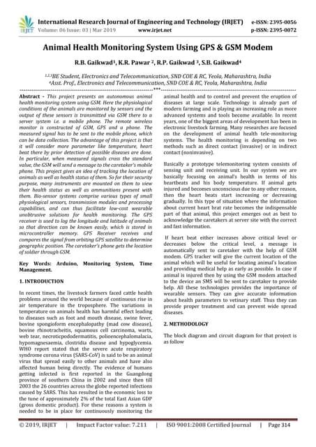 Cattle Health And Environment Monitoring System Pdf Internet Of Things Internet