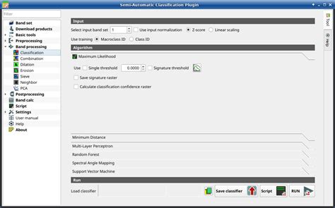 Classification Semi Automatic Classification Plugin Documentation