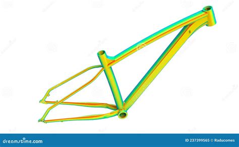 3d Rendering Bicycle Finite Element Analysis Royalty Free