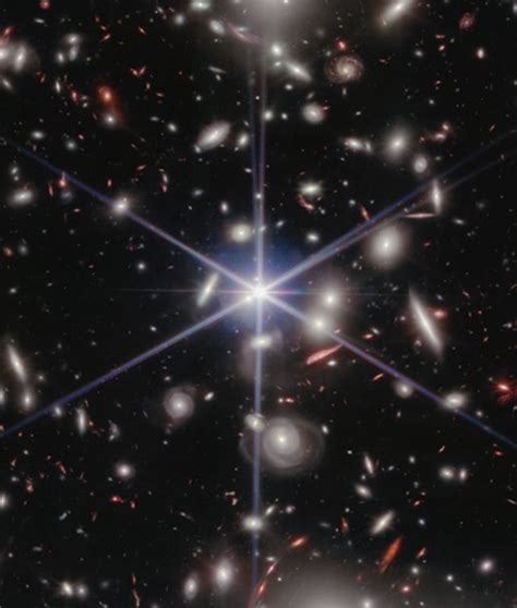 Diverging Diffraction Spikes In New Pandoras Cluster Image R Jameswebb