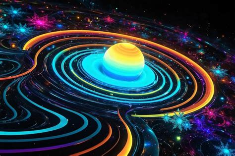 Glowing Object In Space Premium Ai Generated Image