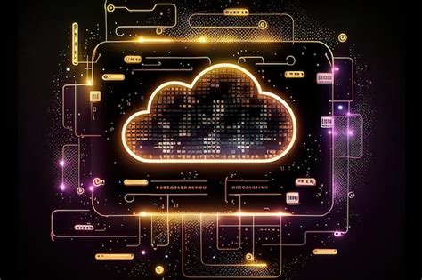 Premium Ai Image Cloud Compution On Data Server Cloud Technology Database Generative Ai