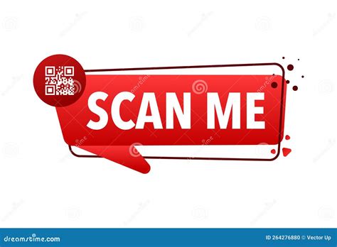 Scan Me Icon With Qr Code Inscription Scan Me Qr Code Label Stock Vector Illustration Of