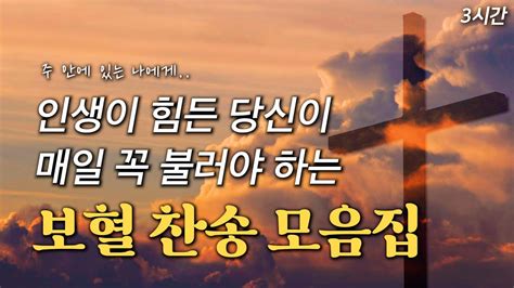 3시간 인생이 힘든 당신이 매일 꼭 불러야 하는 보혈 찬송 Hymns🙏🏻 중간광고 없음 찬송가 연속 듣기 십자가찬송 보혈찬송 위로찬송 Youtube