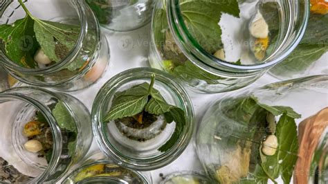 Glass Jars Cradle Leaves And Seeds Whispering The Quiet Mystery Of