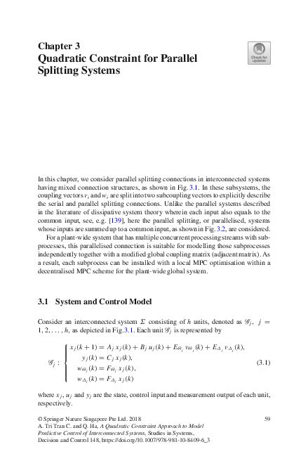 Pdf Quadratic Constraint For Parallel Splitting Systems