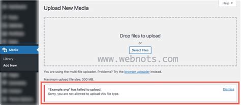 how to upload svg images in wordpress webnots