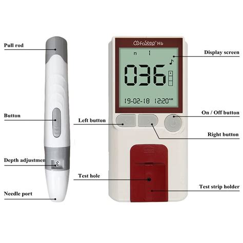 Hemoglobin Test Meter Kit With 50 Test Strips Anemia Monitor And Analyzer Buy Now With