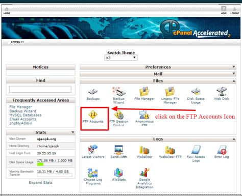 Creating FTP Account In CPanel CreativeON