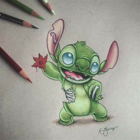 Stitch As A Zombie Drawing By Kathleensanders Instagram