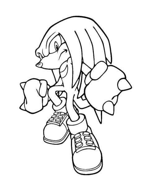 Free Printable Knuckles Coloring Page Free Printable Pdf
