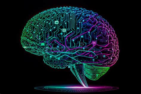Human Brain In Digital Cyberspace Futuristic Neural Network Ai Security Technology Concept