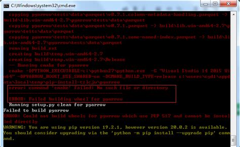 Pip Install Parl Error Command Cmake Failed No Such File Or