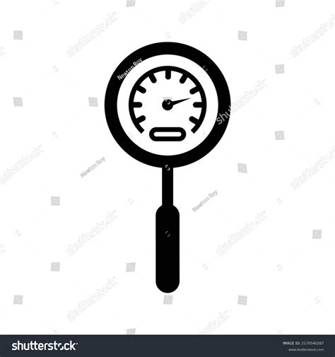 Performance Speed Speedometer Icon Black Vector Stock Vector Royalty Free