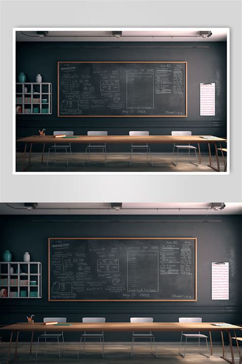 Ai数字艺术简约教室黑板背景图片